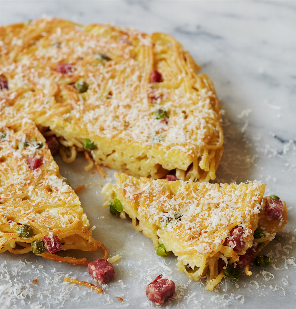 Pasta Pizza (Pizza Di Spaghetti) – Giadzy