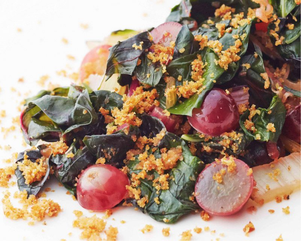 Braised Swiss Chard with Curried Bread Crumbs – Giadzy