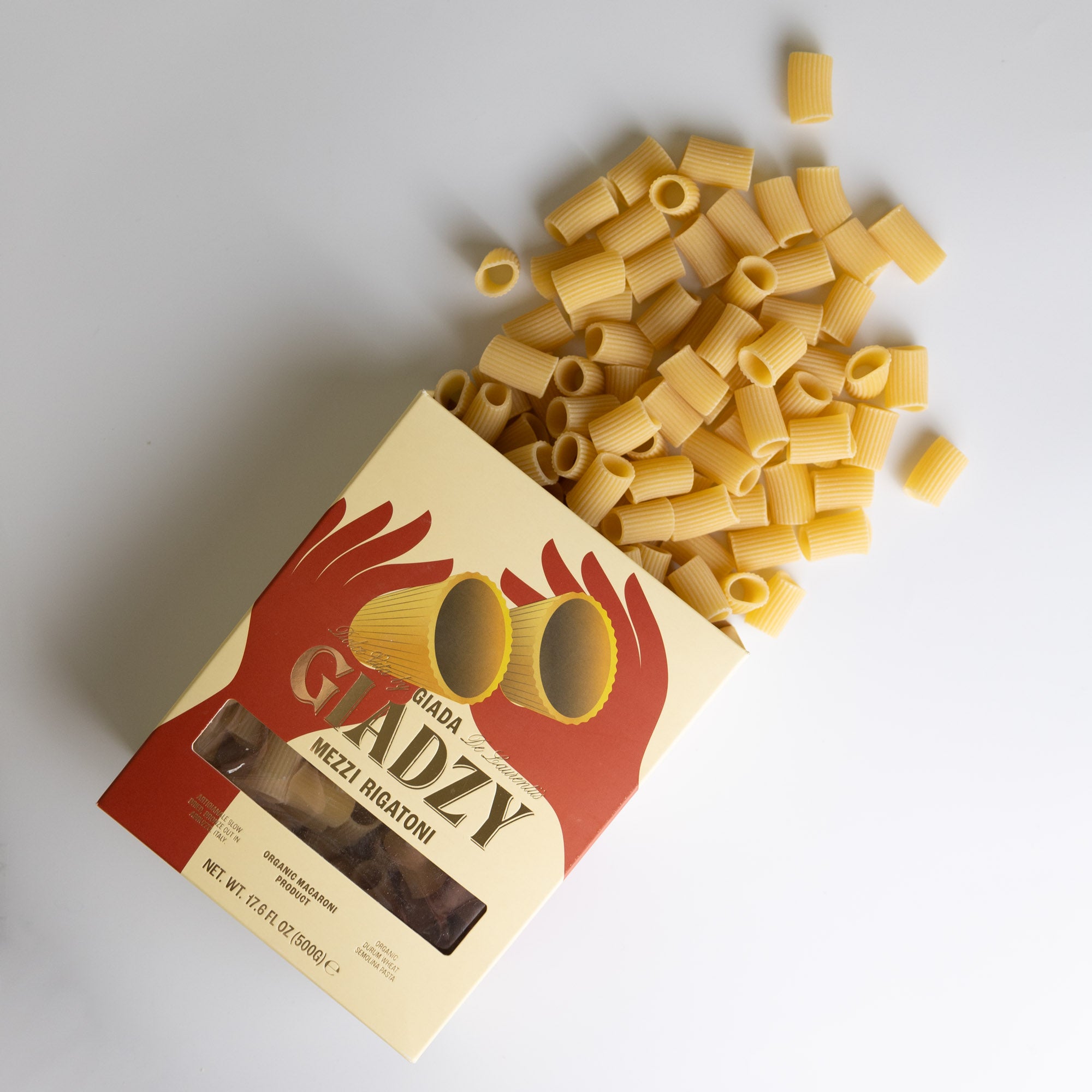 Giadzy Organic Mezzi Rigatoni Pasta by Giada De Laurentiis